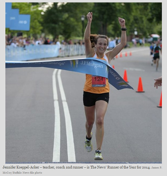 Jennifer Koeppel-Acker ’01 Buffalo News Runner of the Year | Tiger Tracks